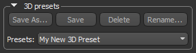 Working with 3D Presets