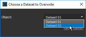 Image Data Pop-Up Menu