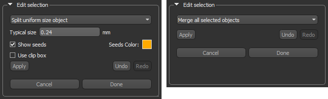 Splitting and Merging Objects